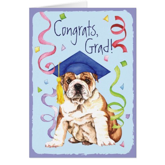 Bulldog Graduate Card | Zazzle.com