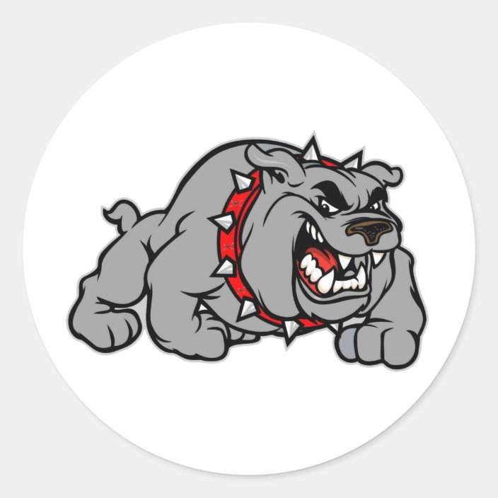 Bulldog Style Classic Round Sticker | Zazzle.com