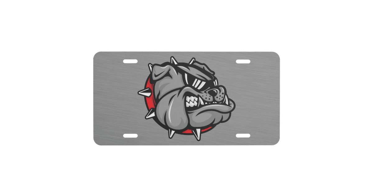 Bulldogs Mascot License Plate | Zazzle
