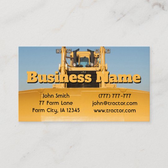 Bulldozer Business Card | Zazzle.com