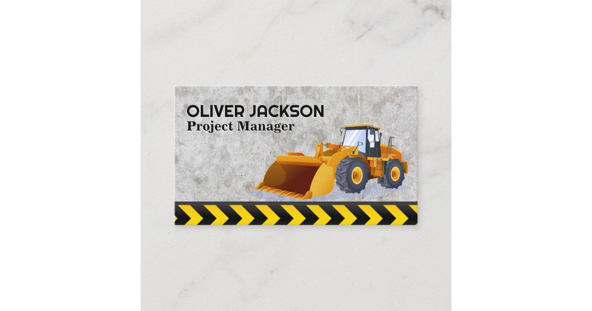 Bulldozer | Construction | Contractor Business Card | Zazzle