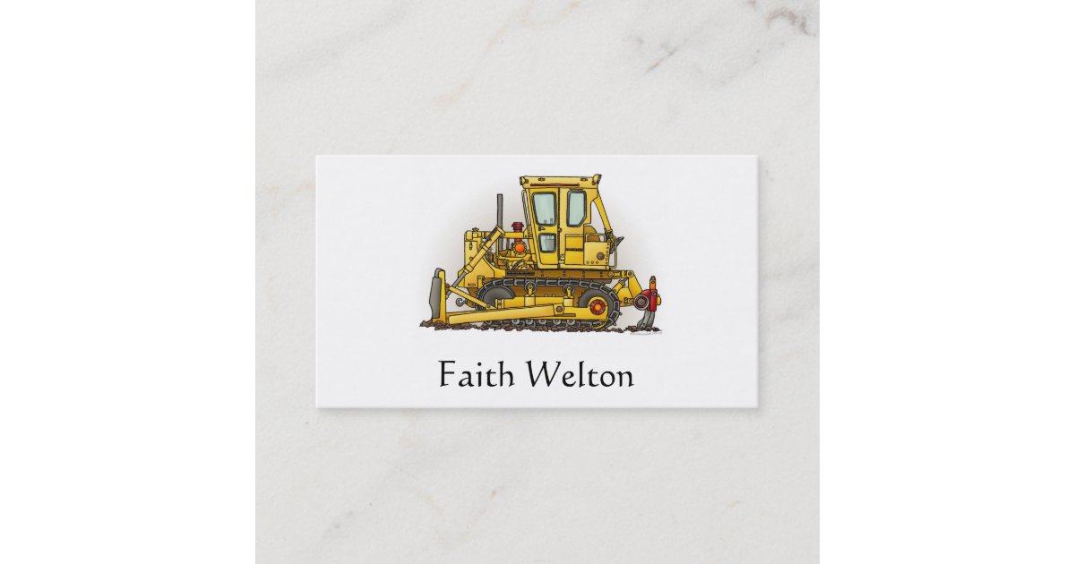 Bulldozer Dozer Business Card | Zazzle