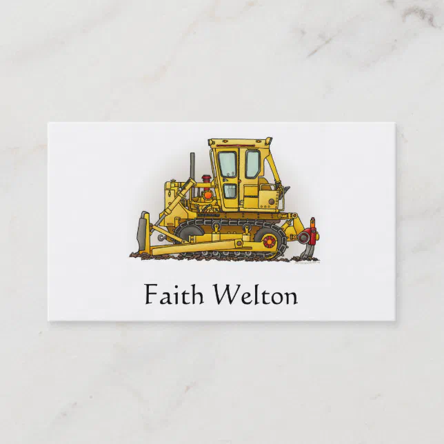 Bulldozer Dozer Business Card | Zazzle