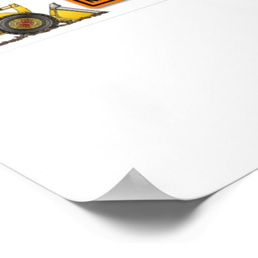 Bulldozer Dozer Construction Signs Poster | Zazzle