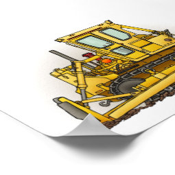 Bulldozer Dozer Poster | Zazzle