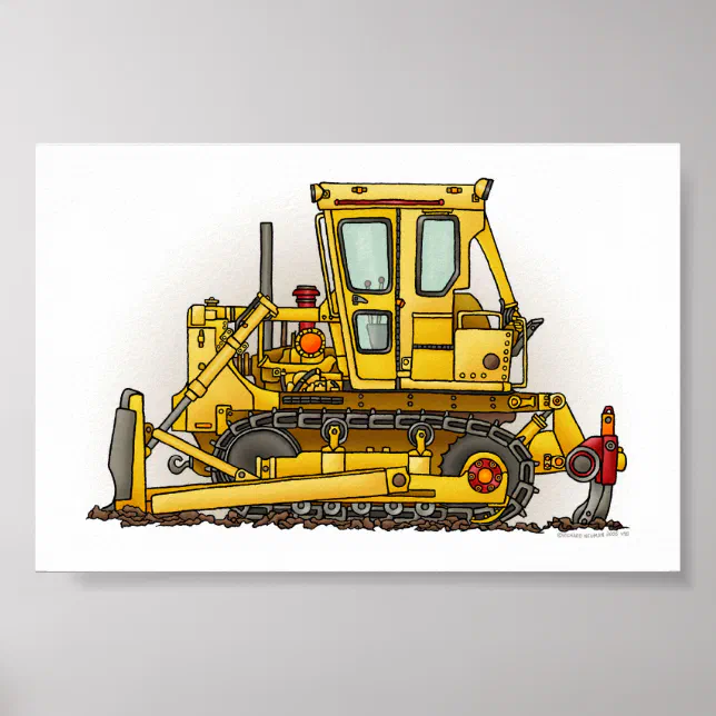 Bulldozer Dozer Poster | Zazzle