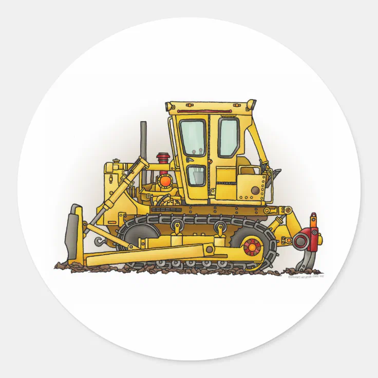 Bulldozer Dozer Sticker | Zazzle