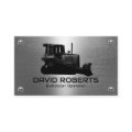 Bulldozer Plant Operator Faux Metal Construction Business Card | Zazzle