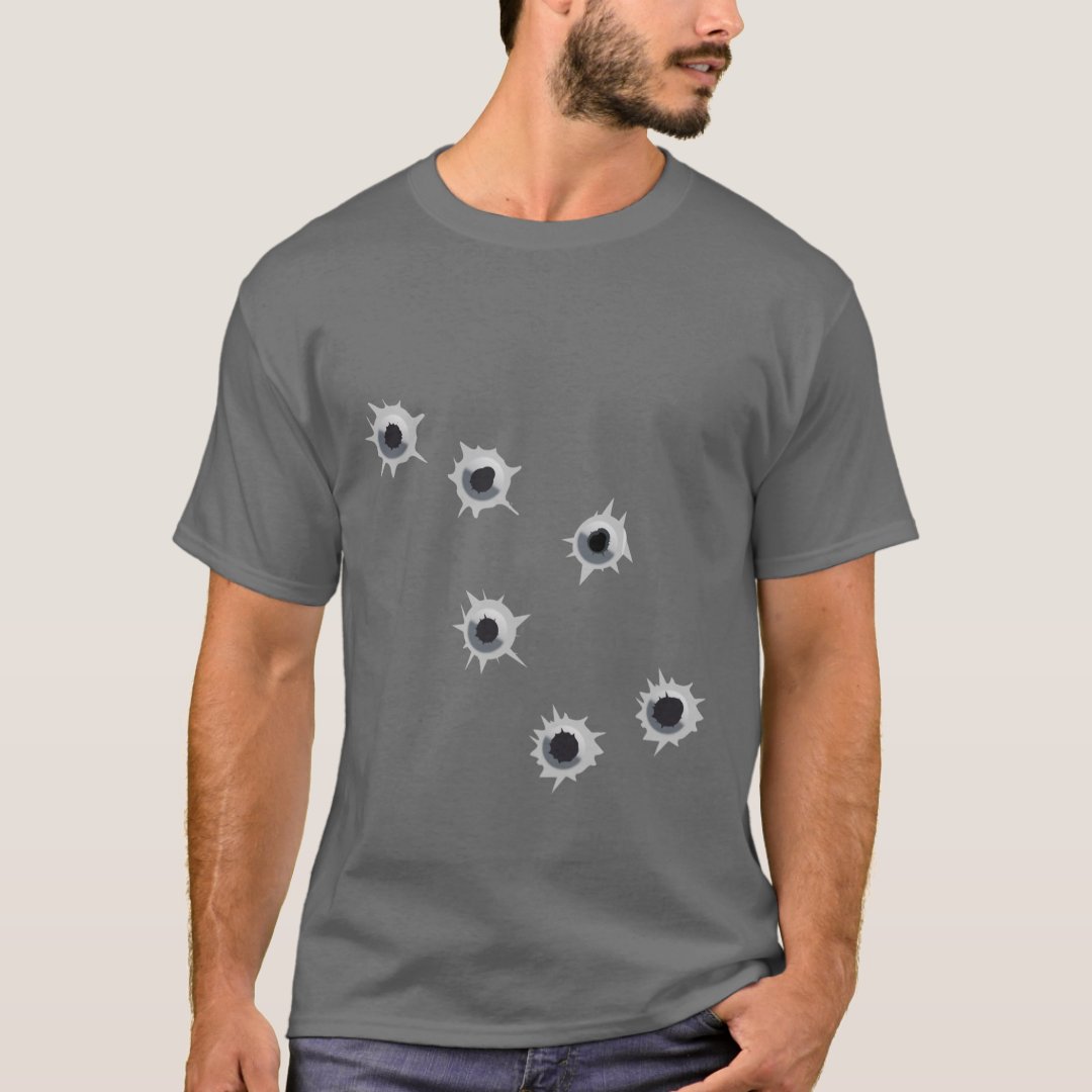 Bullet Holes in Shirt Trompe L'oeil Funny Costume | Zazzle