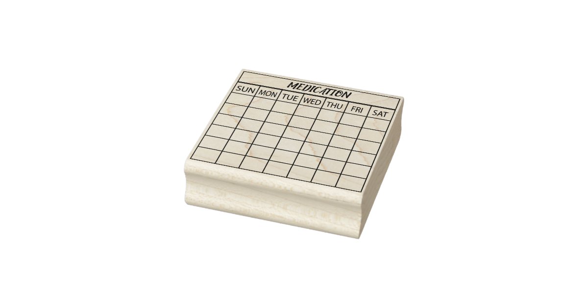 Bullet Journal Medication Rubber Stamp | Zazzle
