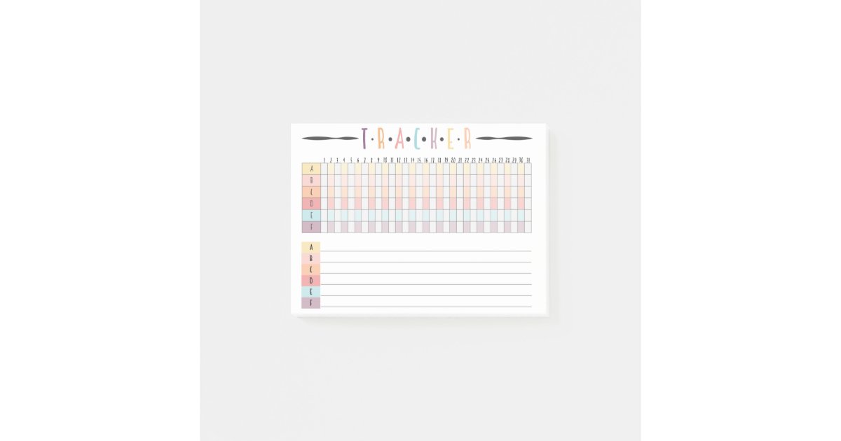 Bullet Journal Tracker Post-it Notes | Zazzle