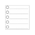 Bullet Point Lined Check List Rubber Stamp | Zazzle
