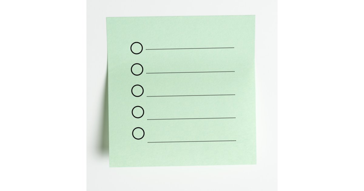 Bullet Point Lined Check List Rubber Stamp | Zazzle