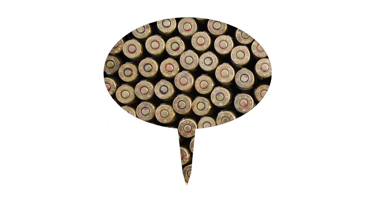 Bullets, ammunition cake topper | Zazzle