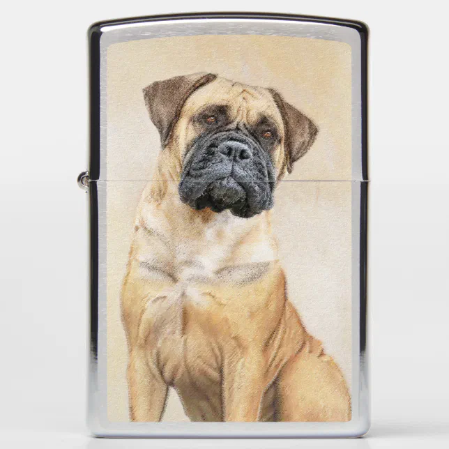 Bullmastiff Painting - Cute Original Dog Art Zippo Lighter | Zazzle