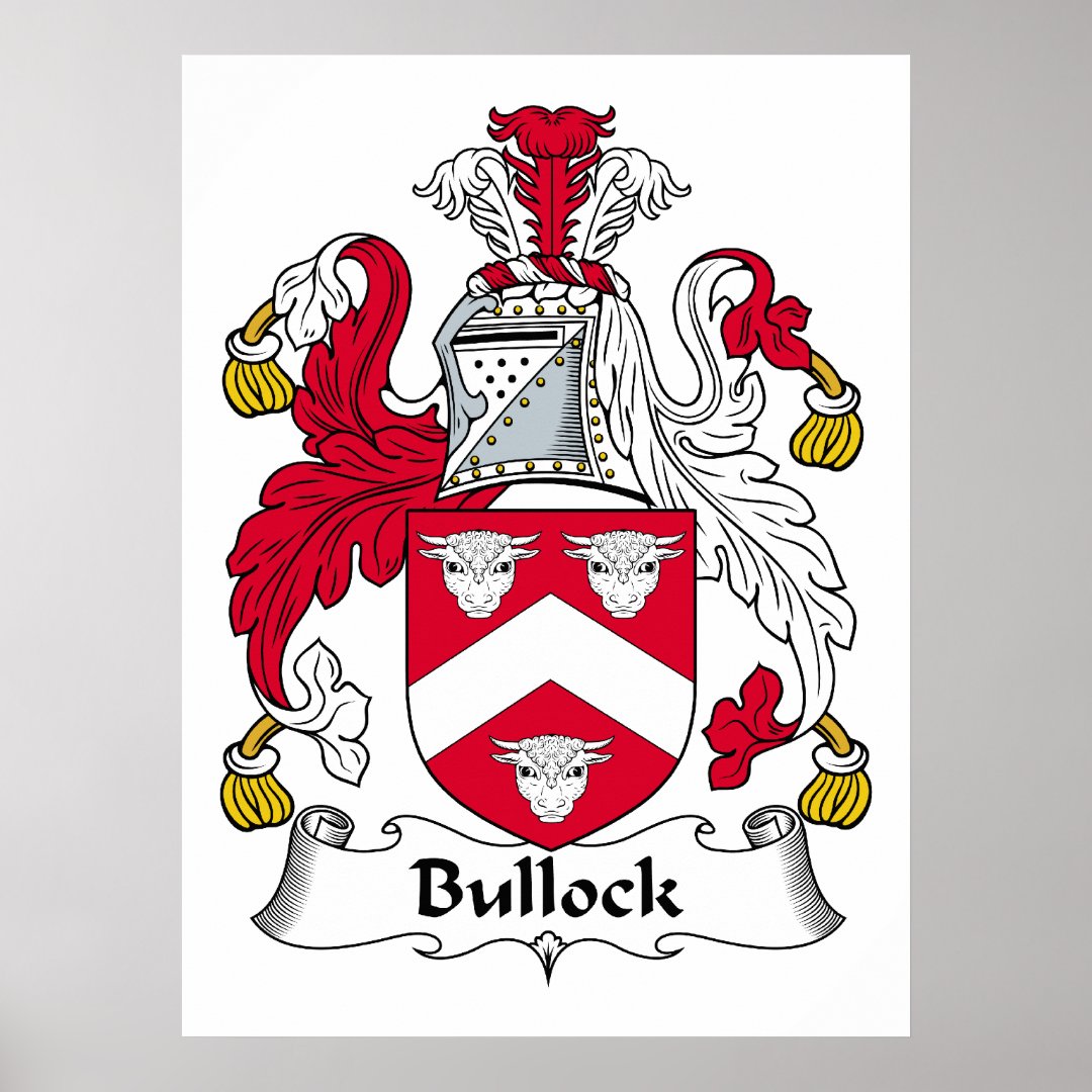 Bullock Family Crest Poster | Zazzle