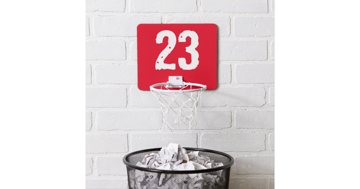 Bulls 23 Jersey Mini Basketball Hoop | Zazzle