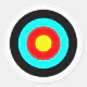 Bullseye Archery Target Classic Round Sticker | Zazzle