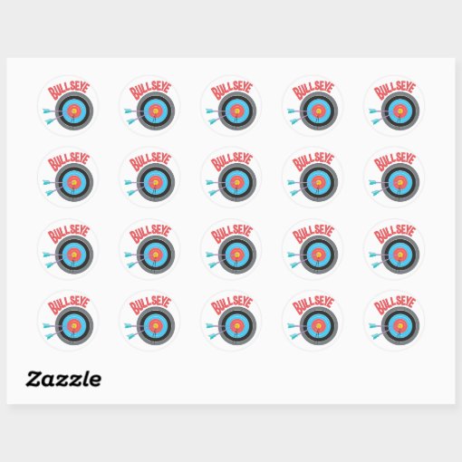Bullseye Classic Round Sticker | Zazzle