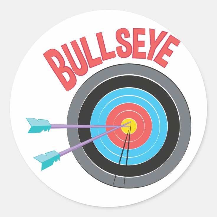 Bullseye Classic Round Sticker | Zazzle