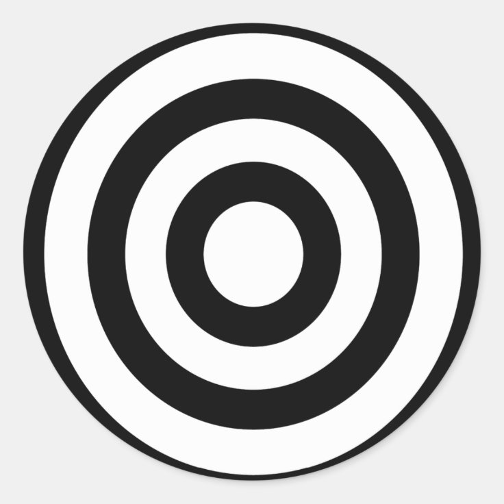 bullseye - On Target Classic Round Sticker | Zazzle