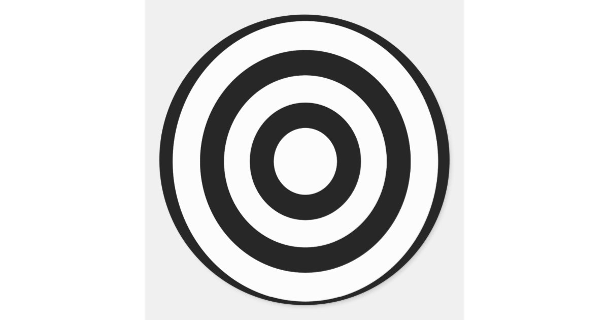 bullseye - On Target Classic Round Sticker | Zazzle