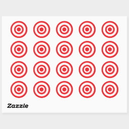 Bullseye Target Classic Round Sticker | Zazzle