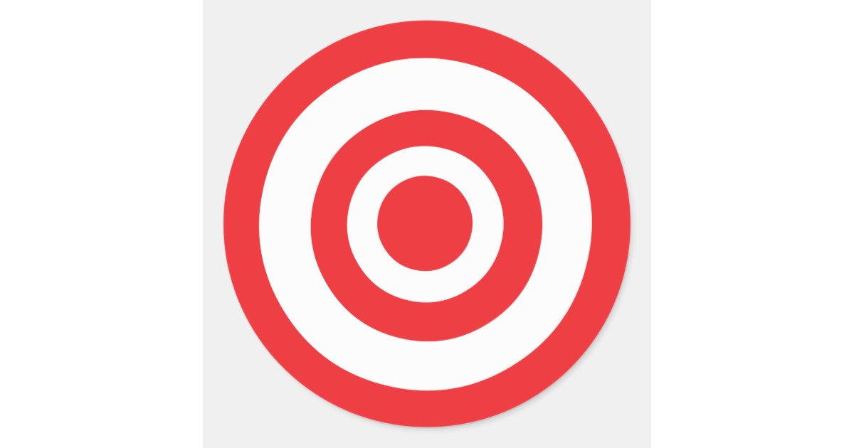 Bullseye Target Classic Round Sticker | Zazzle