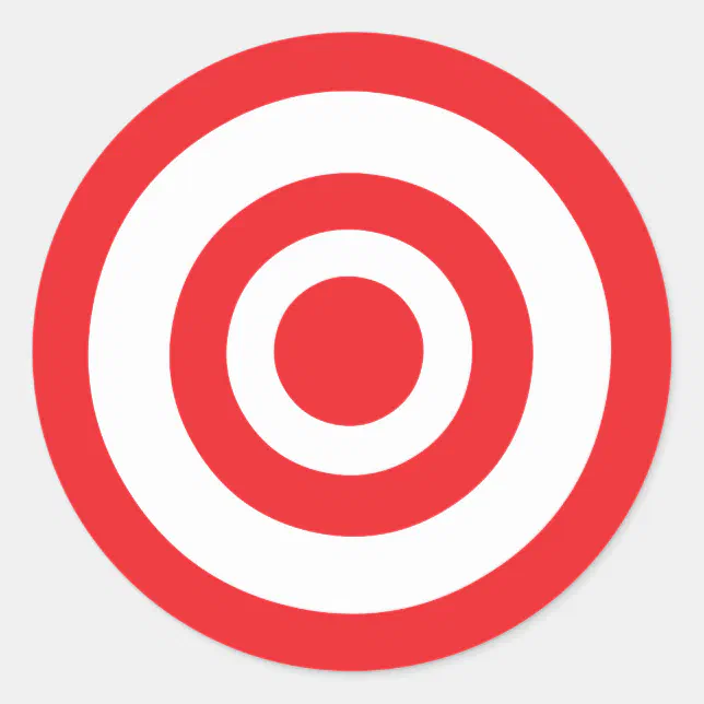 Bullseye Target Classic Round Sticker | Zazzle