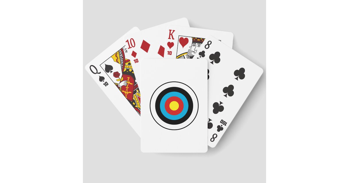 Bullseye Target Design Canasta Cards | Zazzle
