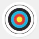 Bullseye Target Design Classic Round Sticker | Zazzle