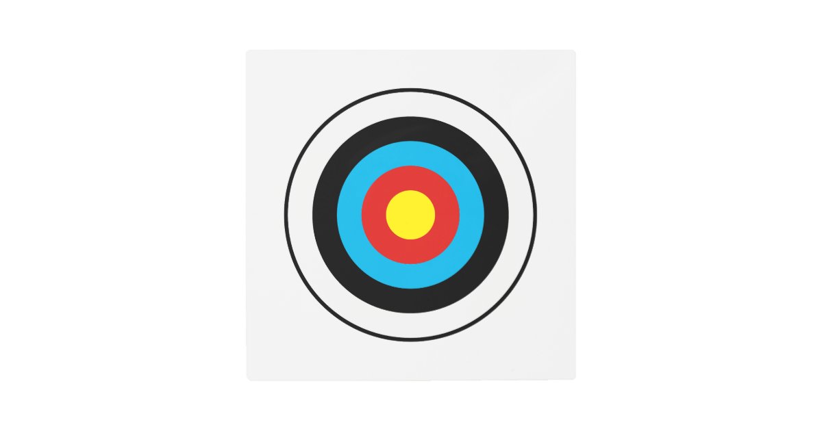Bullseye Target Design Metal Print | Zazzle