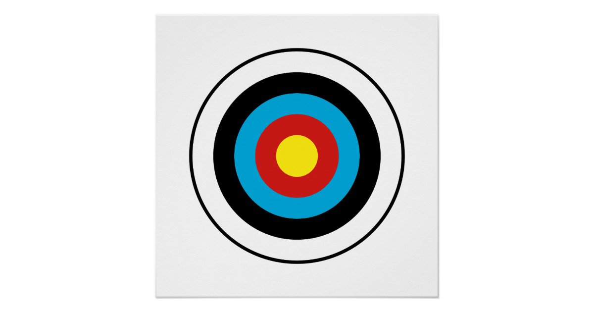 Bullseye Target Design Poster | Zazzle