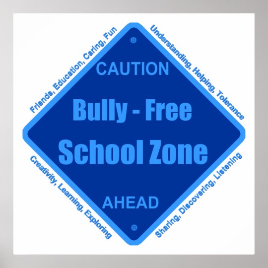 No Bullies Poster | Zazzle.com