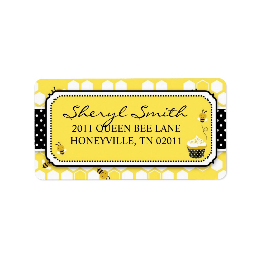 Bumble Bee Address Label | Zazzle