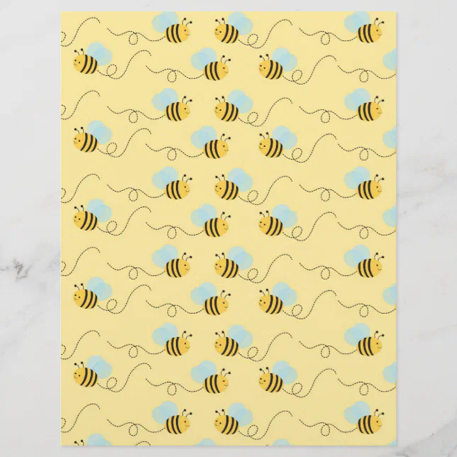 Bumble Bee Baby Scrapbook Paper | Zazzle
