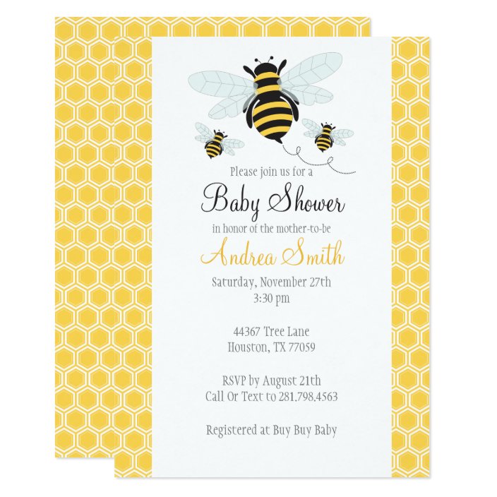 Bumble Bee Baby Shower-Birthday Party Invitation | Zazzle.com