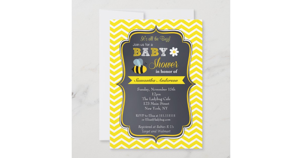 Bumble Bee Baby Shower Invitations | Zazzle