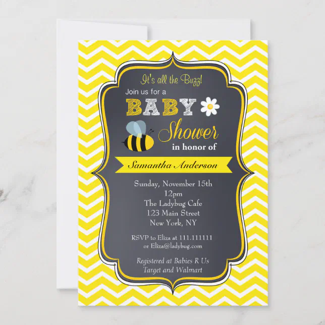 Bumble Bee Baby Shower Invitations | Zazzle
