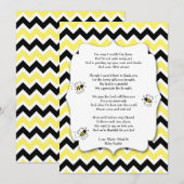 Bumble Bee Baby Shower Thank You Note with poem | Zazzle