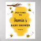 Bumble Bee Baby Shower Welcome Sign Poster | Zazzle