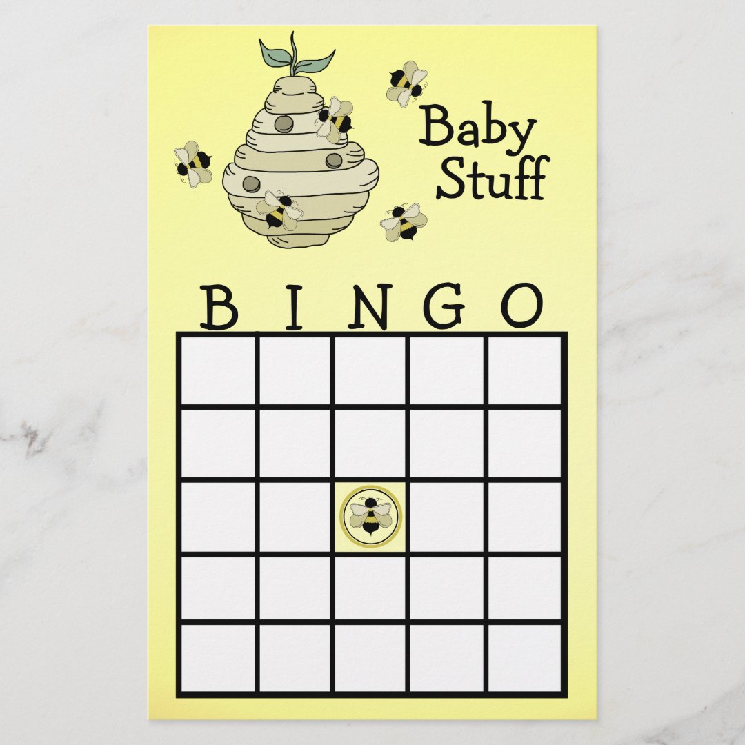 Bumble Bee Bingo party game | Zazzle