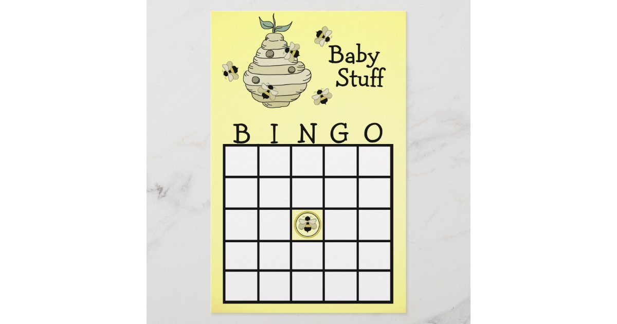 Bumble Bee Bingo party game | Zazzle