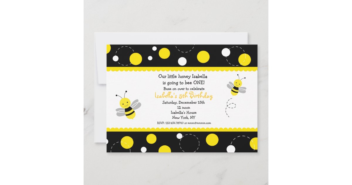 Bumble Bee Birthday Party Invitations | Zazzle