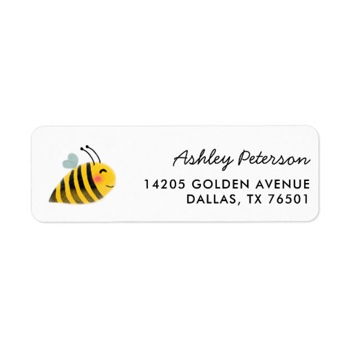Bumble Bee Birthday Party Label | Zazzle