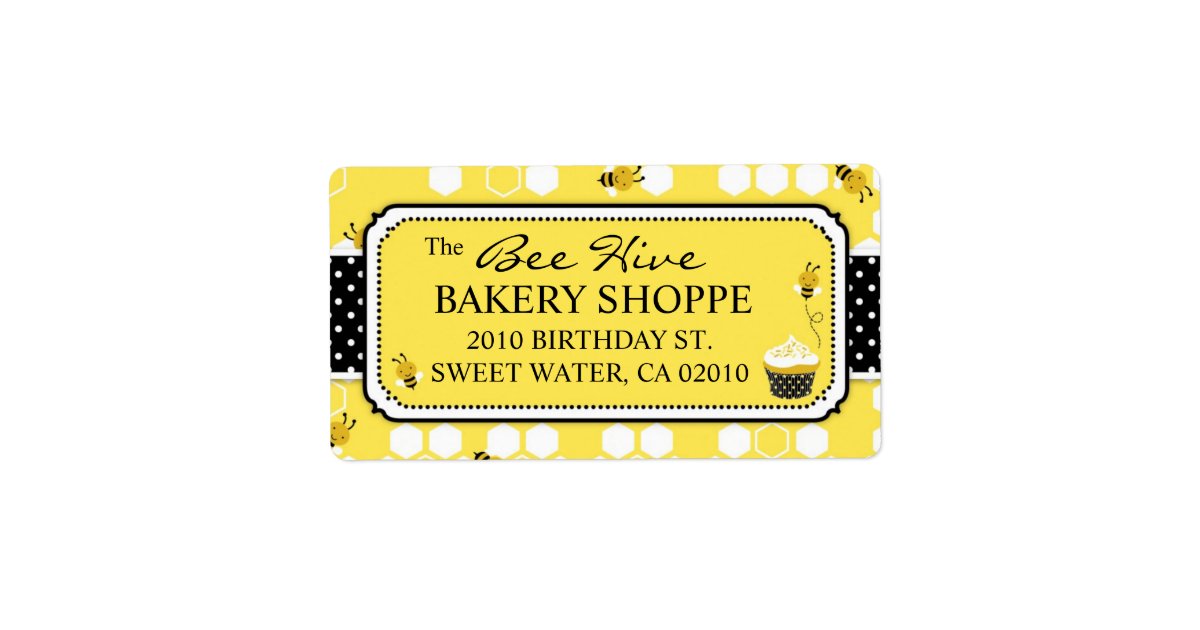 Bumble Bee Business Shipping Label | Zazzle