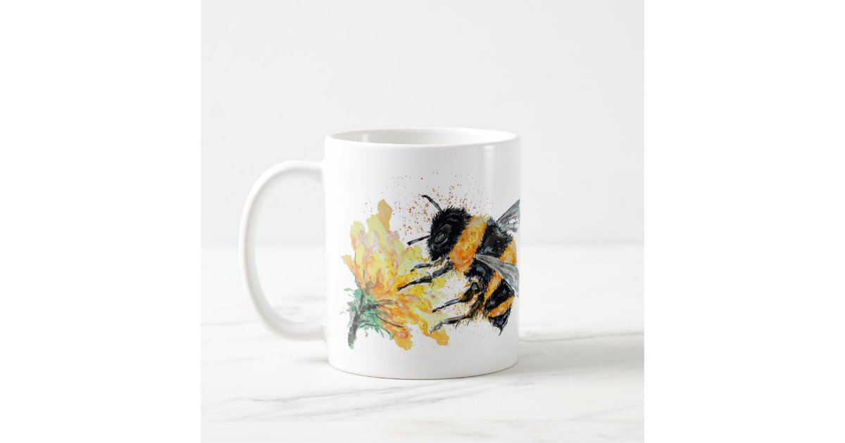 Bumble Bee collecting Pollen Coffee Mug | Zazzle