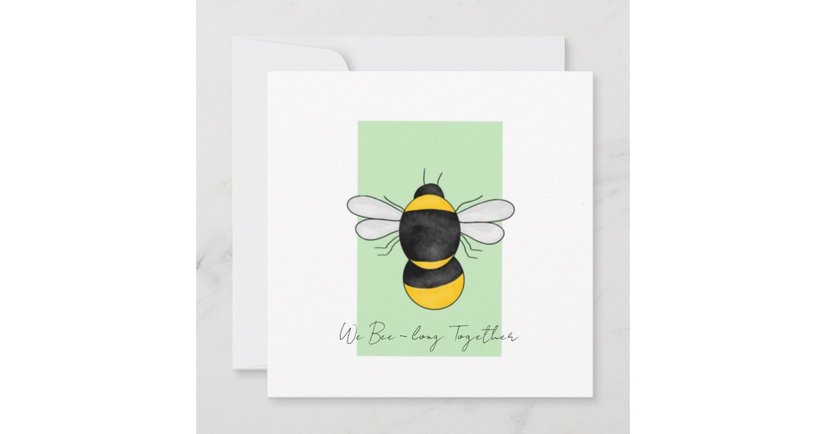 Bumble bee cute pun greeting card | Zazzle