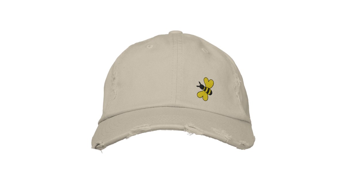 Bumble Bee Embroidered Baseball Cap | Zazzle