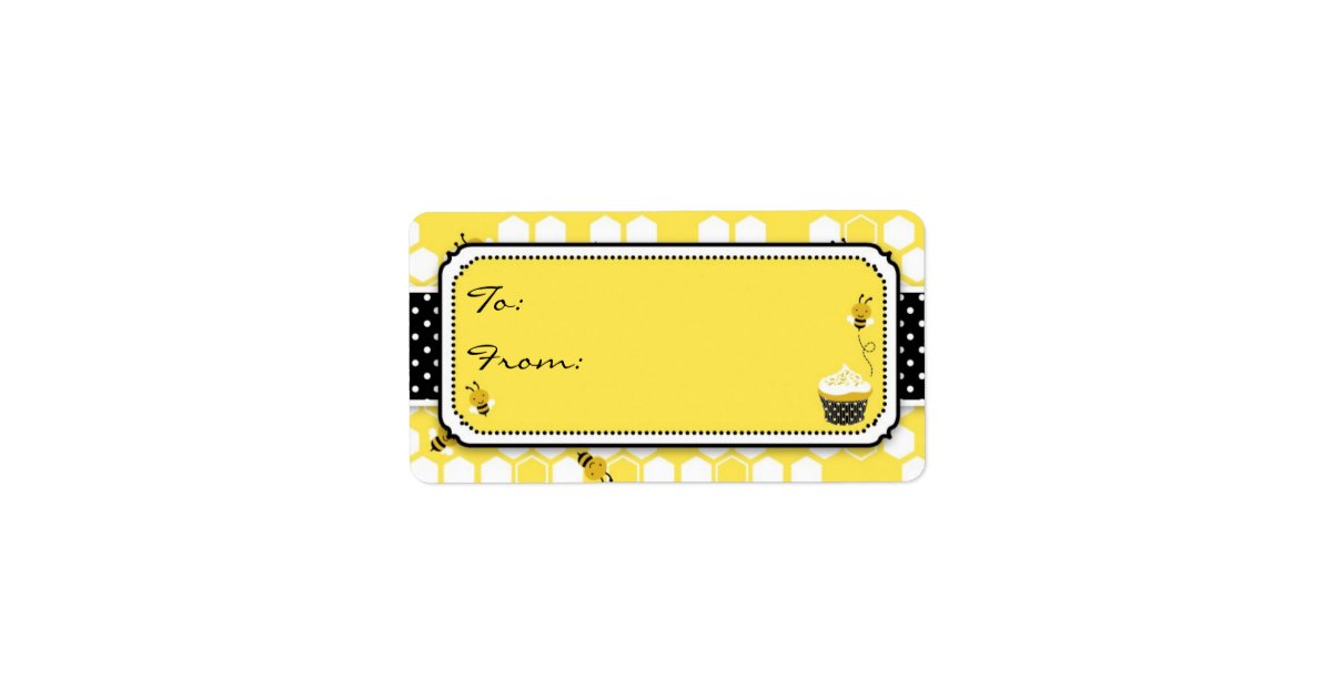 Bumble Bee Gift Label M | Zazzle